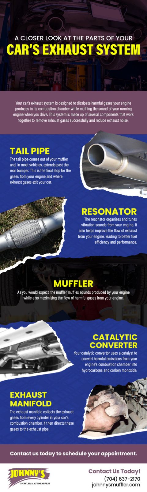 A Closer Look at the Parts of Your Car’s Exhaust System [infographic ...